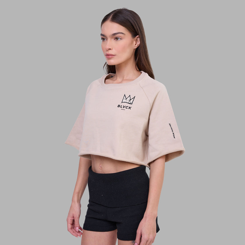 CROWN CROPPED TEE | BASQUIAT – Blvck Paris - Japan